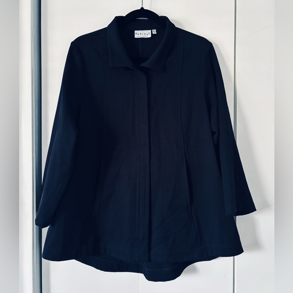 Habitat | Jackets & Coats | Habitat Coat Lagenlook Navy Blue Snap Front ...
